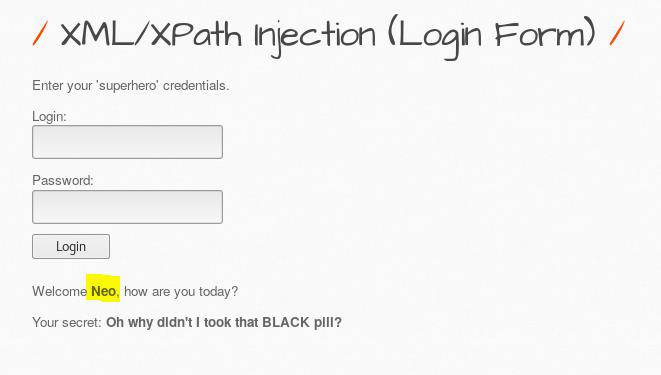 Xmlxpath Injection Login Form · Teckk2